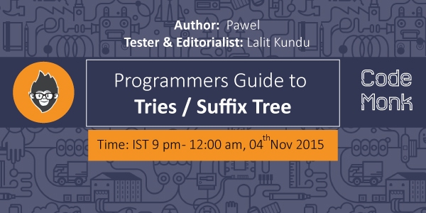 Code Monk (Tries/Suffix Tree)